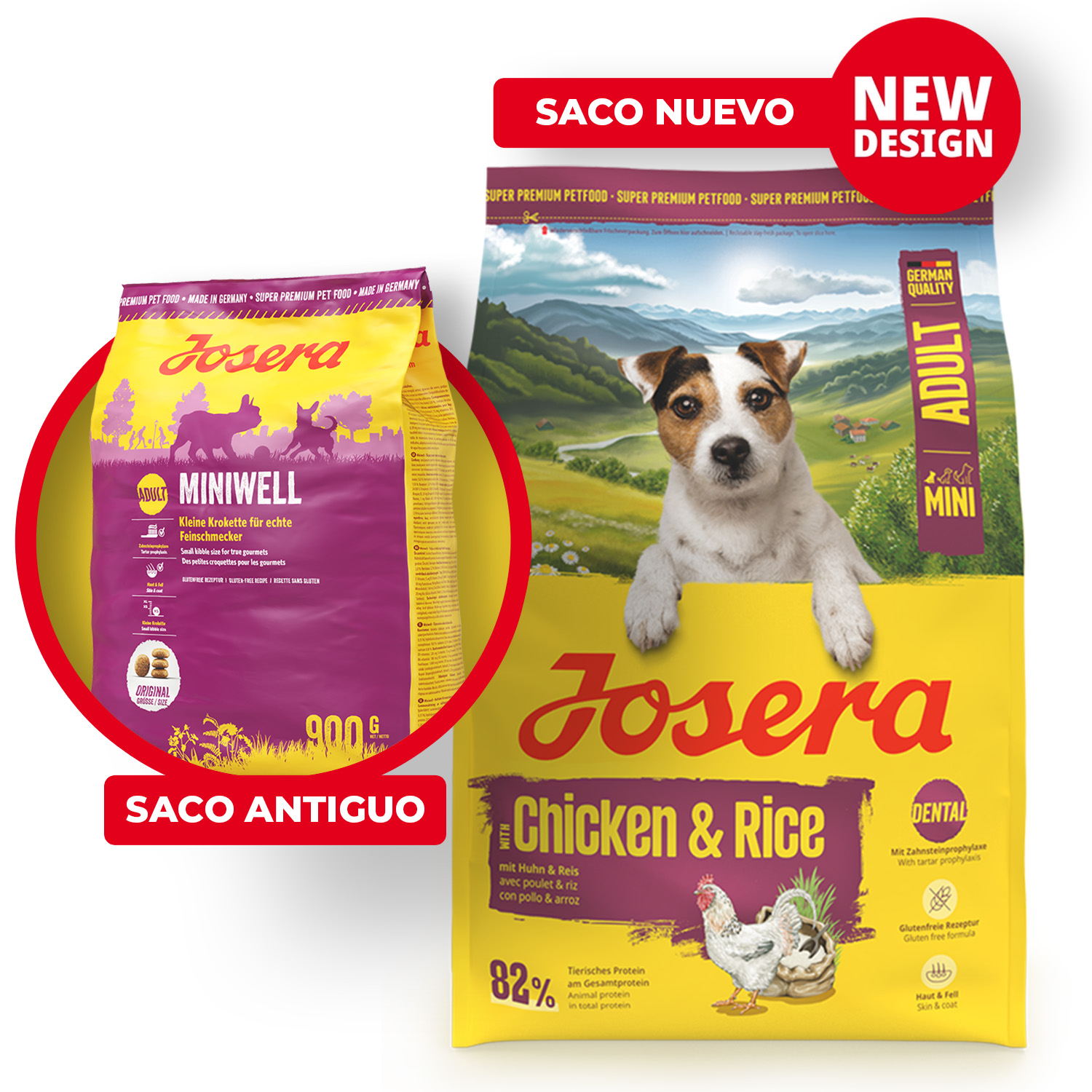 (Miniwell) Saco Perro Mini Chicken & Rice, JOSERA, 3kg - B2B - Grupo ...
